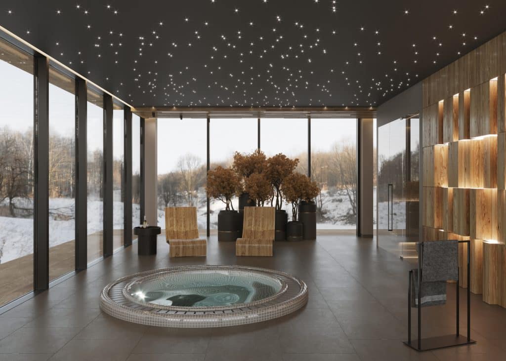 Projekty wykończonych pomieszczeń spa dla obiektów i hoteli